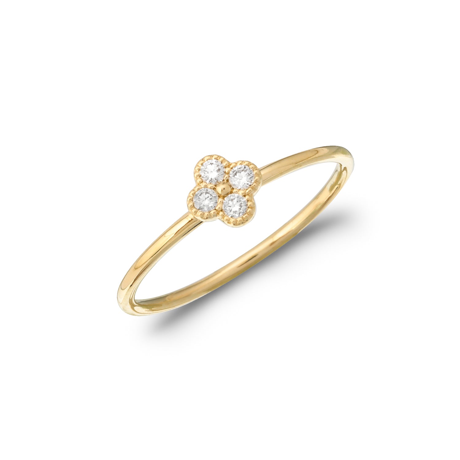 Mini Clover Diamond Ring | 14K Gold | ORLY Jewellers